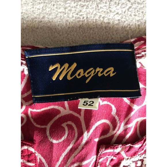 Moga, | Tops | Moga Indian Style Silk Blouse Size 2 Long Sleeves Brick ...